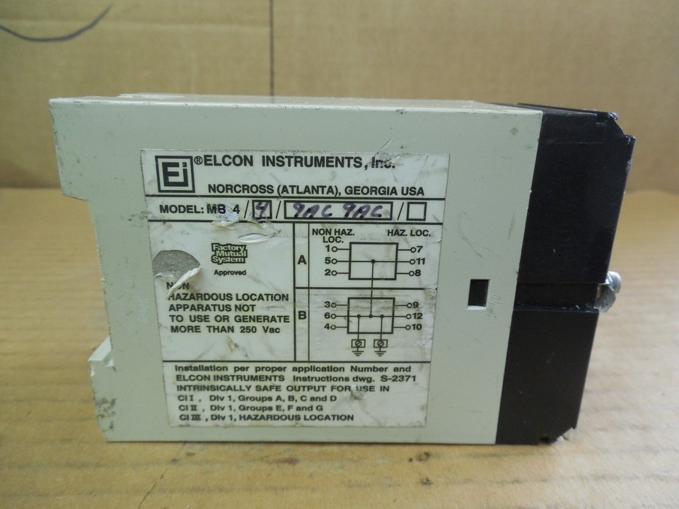 Elcon Instruments Multi Barrier Module MB4/4/9AC9AC MB449AC9AC 250 VAC ...