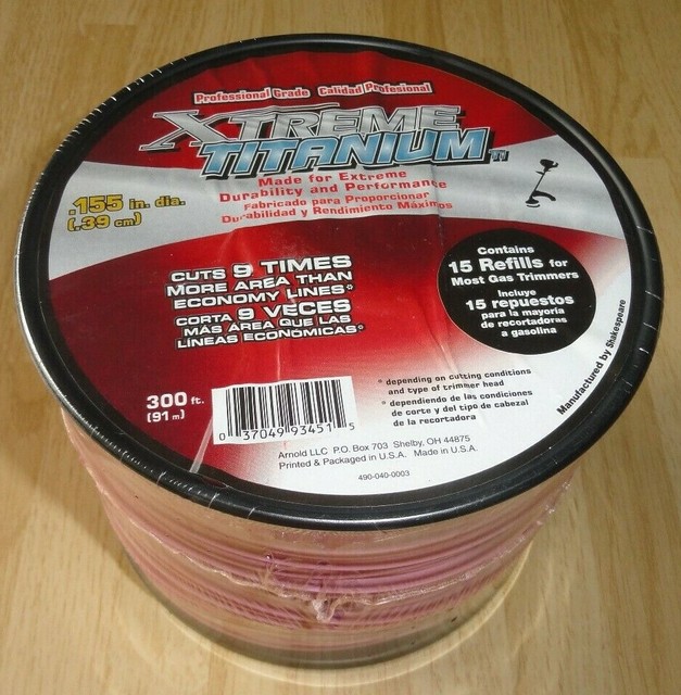 .155 Trimmer Line 3 LB Spool Red/white SQ Shakespeare Xtreme Titanium ...