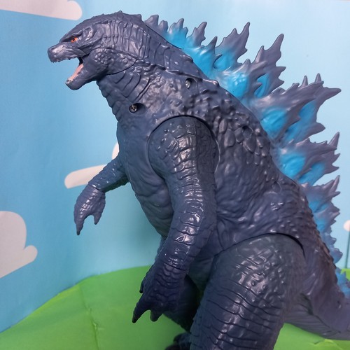 GODZILLA 11" GODZILLA LARGE ACTION FIGURE BLUE SPIKES PLAYMATES TOYS ...