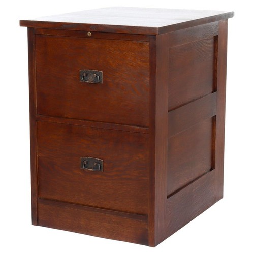 Vintage Stickley Arts & Crafts Mission Oak & Hammered Copper File ...