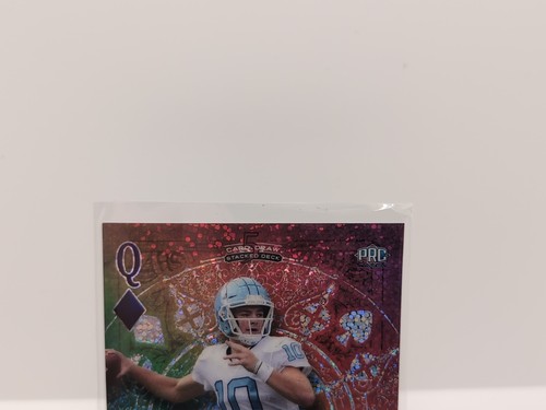 2023 Wild Card Stacked Deck Drake Maye Rainbow Queen of Diamonds RC 1/1 ...