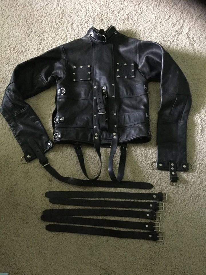 Men Leather Straitjacket Straight jacket without Locking Buckles | eBay