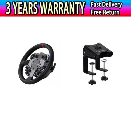CAMMUS C12 300mm/11.8" Steering Wheel Gaming Wheel+CS5 Clamp for MOZA ...