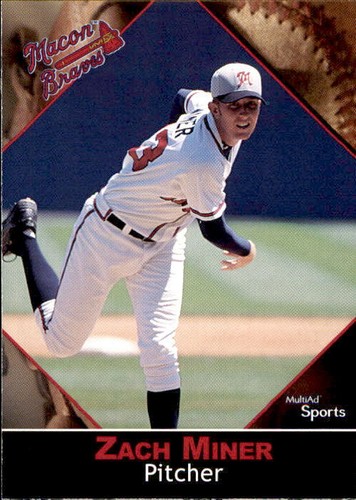 2002 Macon Braves Multi-Ad #16 Zach Miner Jupiter Florida FL Baseball ...