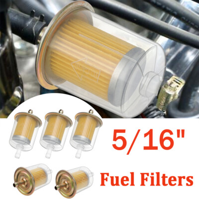 5Pc High Performance Universal 5/16" Fuel Filter Industrial Inline Gas ...