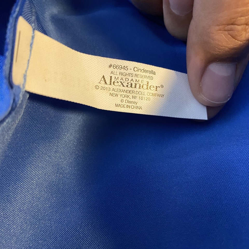 Madame Alexander Cinderella Disney Princess 18” Doll 2013 66945 Dress ...