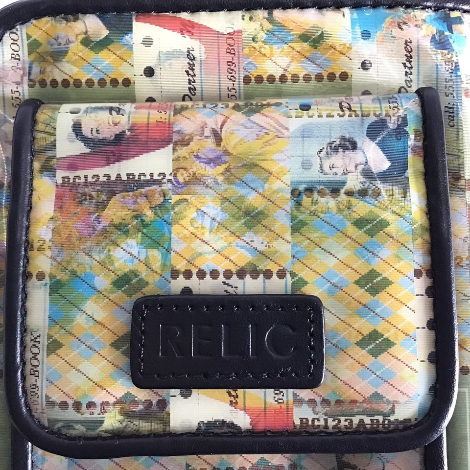 relic by fossil “holographic” wallet clutch purse with strap new | eBay