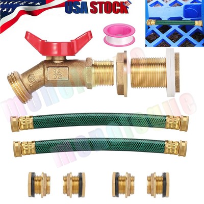 Rain Barrel Brass Quarter Turn Ball Valve Spigot Bulkhead Fitting ...