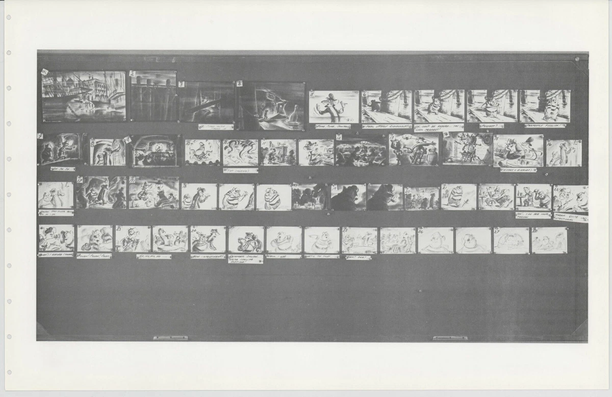 Great Mouse Detective Walt Disney Production Animation Storyboard Sheet ...