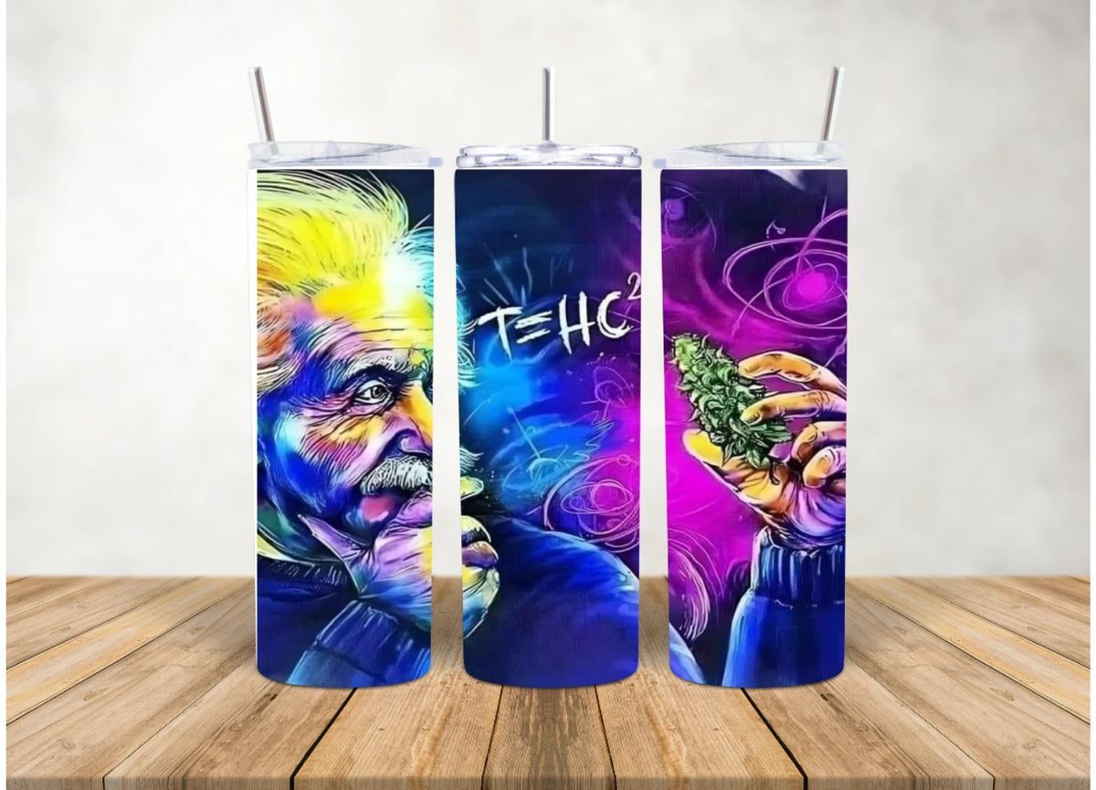 THC Einstein 20oz Skinny Tumbler | eBay