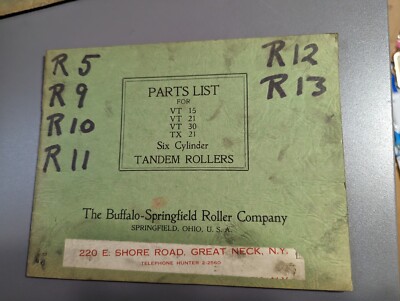 Manuals & Brochures - Buffalo Springfield Roller