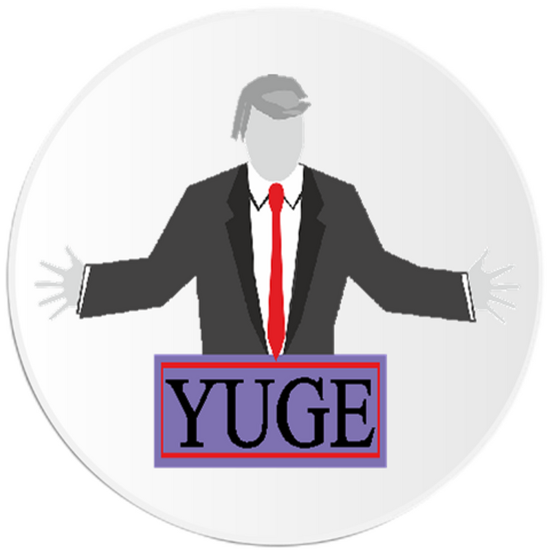 Donald Trump Yuge - 100 Pack Circle Stickers 3 Inch - Republican ...