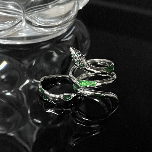1 Set Exquise Green Snake Ring Personalité Tempérament de la mode | eBay