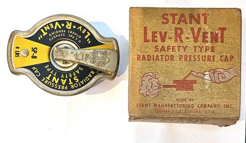 Vintage SP-8 Stant NOS 4 Lb Radiator Cap LEV-R-VENT Presure Release | eBay
