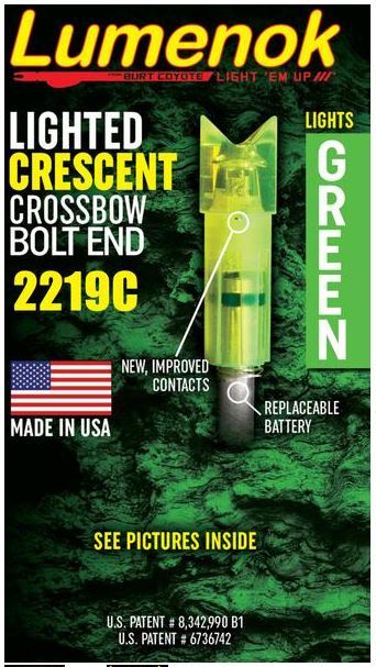 Lumenok Crossbow Moon Nock 2219 Green 3 Pack | eBay