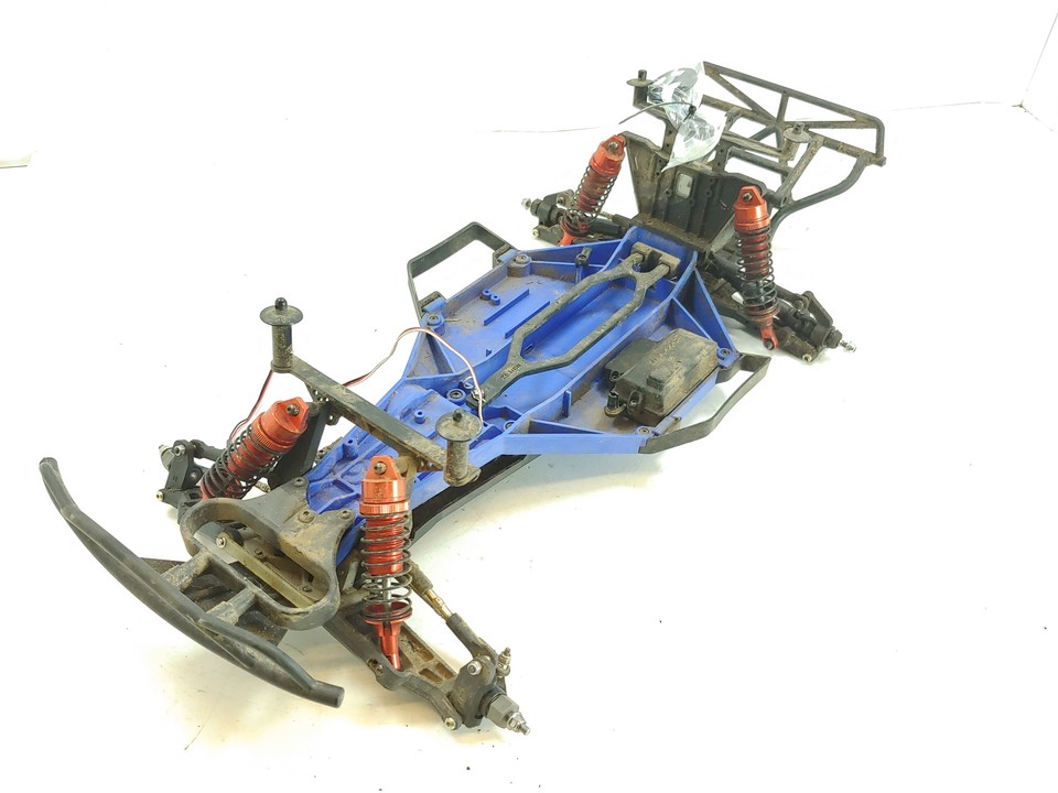 Traxxas Slash 2wd LCG 1/10 Short Course Roller Slider Chassis w/ Servo ...