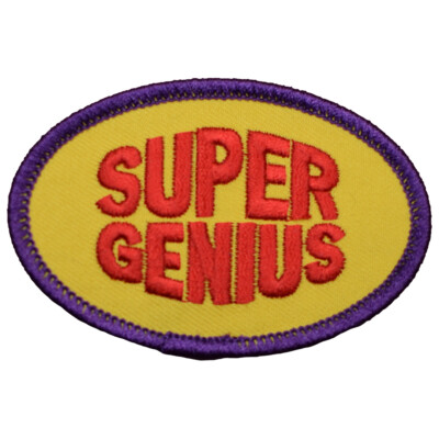 Super Genius Patch - Smart, Geek, Brainiac, Techie, Programmer 3" (Iron ...