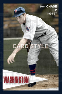 Ken Chase - c. 1936-37 Washington Senators - choose a size - colorized ...