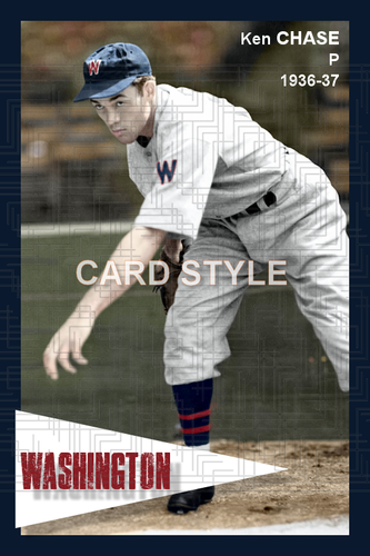 Ken Chase - c. 1936-37 Washington Senators - choose a size - colorized ...