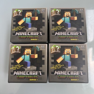 LOT OF 4 MINECRAFT CRAFTABLES Blind Box Series 1 random buildable ...