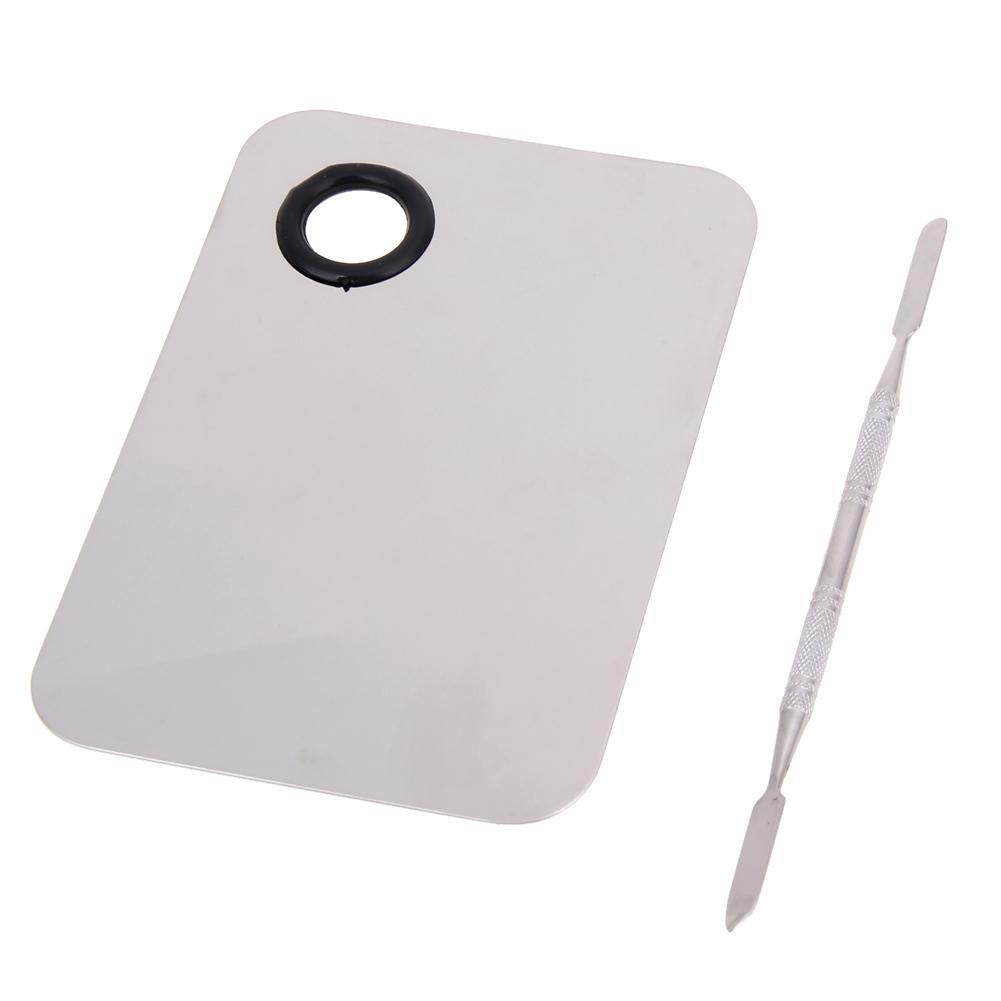 Stainless Steel Makeup Mixer Nail Art Polish Foundation Mixing Plate | eBay