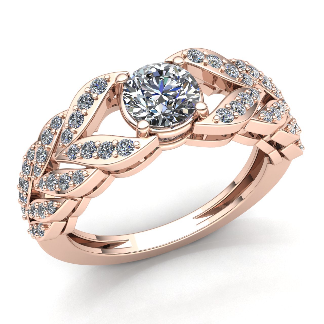 1ctw Round Cut Diamond Ladies Proposal Solitaire Engagement Ring 10K ...