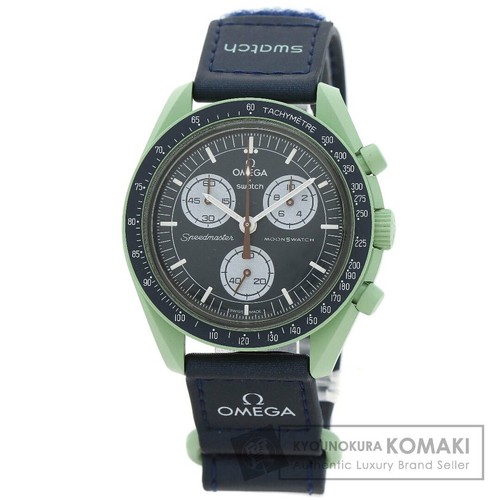 Orologio OMEGA Swatch SO33G100 Collaboration Mission to Earth in nylon ...