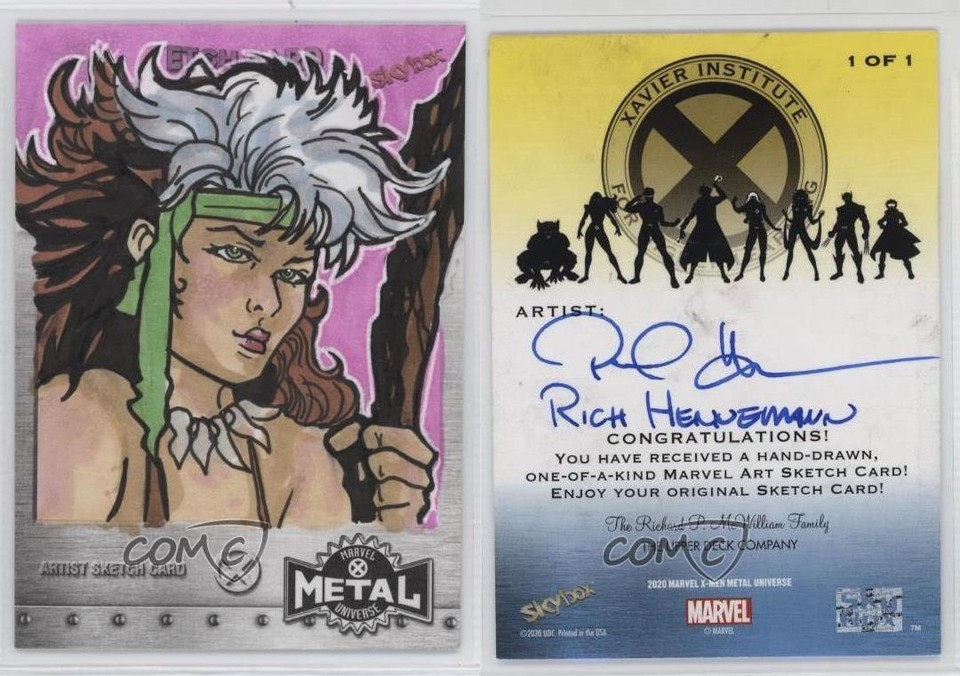 2020 Upper Deck Marvel X-Men Metal Universe 1/1 Rich Hennemann Auto ...