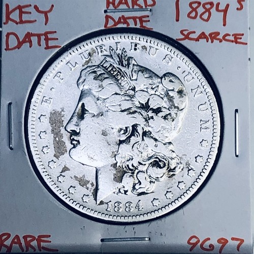 1884 S MORGAN SILVER DOLLAR HI GRADE GENUINE U.S. MINT RARE KEY COIN ...