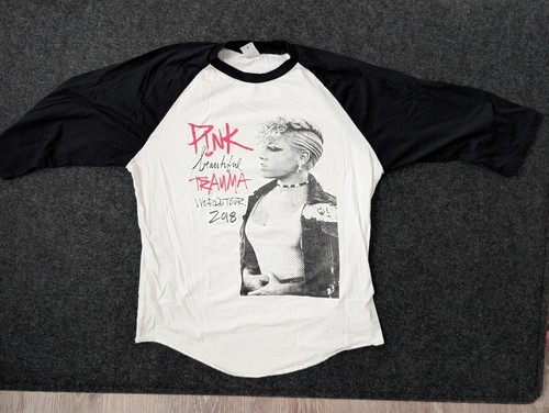 Woman's P!NK 2018 Beautiful Trauma Tour Baseball T-Shirt Girl's Size M ...