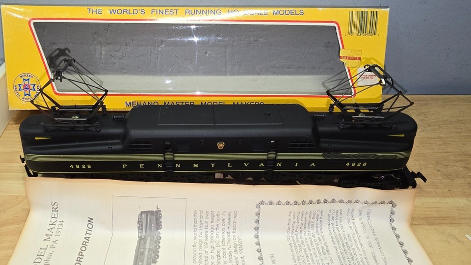 Mehano HO Scale GG-1 Electric Locomotive Train Pennsylvania RR 4828 ...
