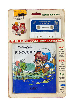 Vintage 70s Superscope Tele-Story Book & Tape Pinocchio | eBay