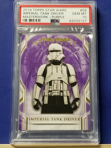 Imperial Tank Driver - 2018 Star Wars Masterwork Purple #58 PSA 10 #40/ ...