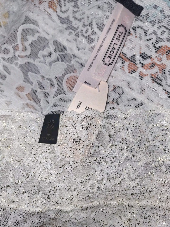 NeW Vintage Vs 2012 Shimmer Lace cheeky Hipster Panty Size Medium White Shine | eBay