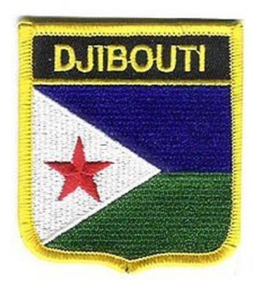 DJIBOUTI SHIELD FLAG EMBROIDERED PATCH - IRON-ON - NEW APPROX 2.5 x 2.75" | eBay