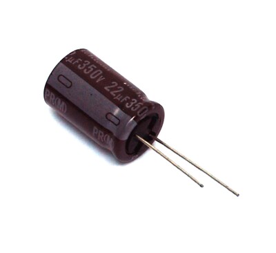 8pc Electrolytic Capacitor PR PR(M) 22uF 350V -40~+105℃ Nichicon Japan ...