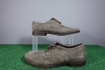Allen Edmonds Nomad Gray Suede Wingtip Dress shoes Mens - sz 10 D | eBay