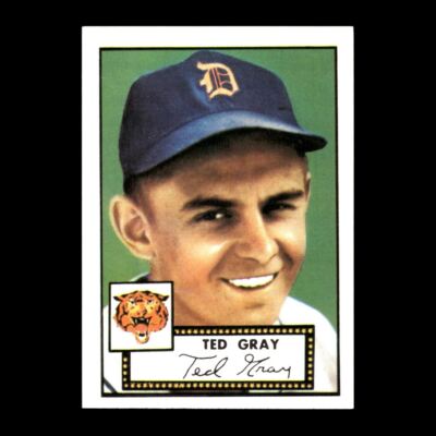 Ted Gray 1983 Topps 1952 Reprint Series Detroit Tigers #86 NM+ Pack ...