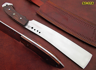 HANDMADE GENUINE D2 STEEL MACHETE WITH FULL TANG ROSEWOOD HANDLE ...