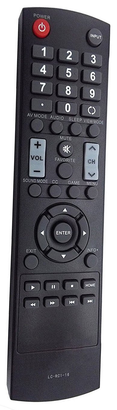 LC-RC1-16 Remote Control Replacement for Sharp TV LC-32LB370 LC32LB370 ...