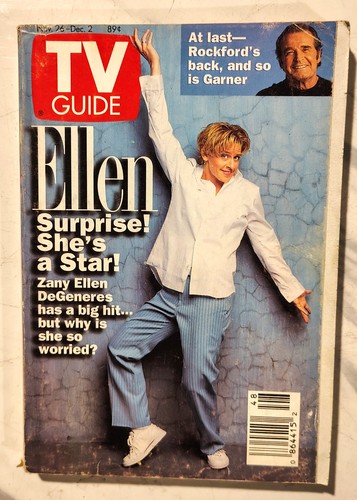 TV Guide Magazine Vintage Nov. 26 - Dec. 2nd 1994 Ellen DeGeneres Jim ...