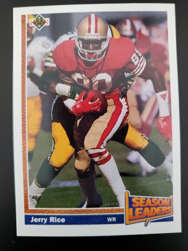 JERRY RICE 1991 Upper Deck #402 Season Leaders San Francisco 49ers HOF ...