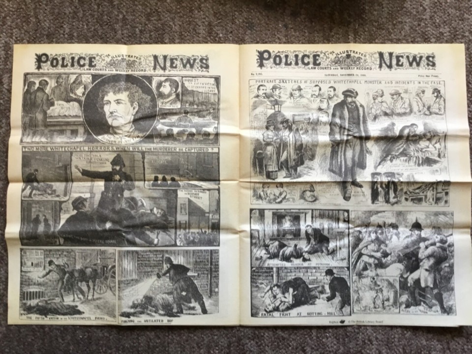 JACK THE RIPPER 1888 POLICE NEWSPAPER *8 PAGES* & POLICE WITNESS ...