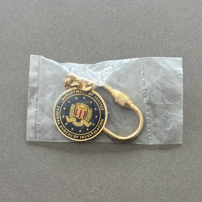 Department Of Justice Federal Bureau Of Investigation Keychain Sealed ...
