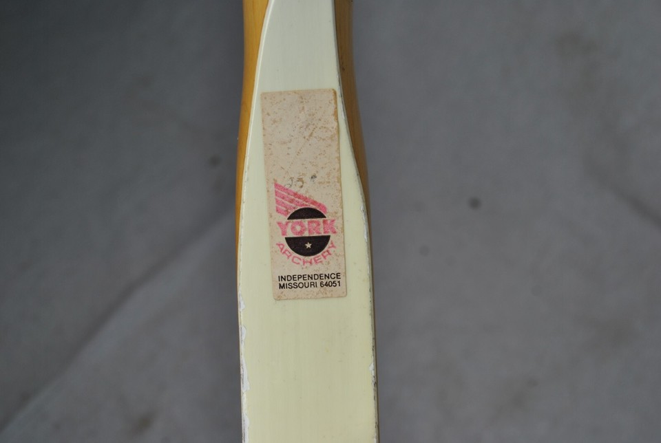 vintage york archery wooden recurve bow model sh-wpe 25 pound | eBay