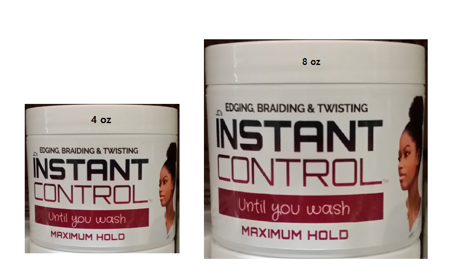 Instant Control Edge, Braiding & Twisting Gel Maximum Hold (4oz / 8oz ...