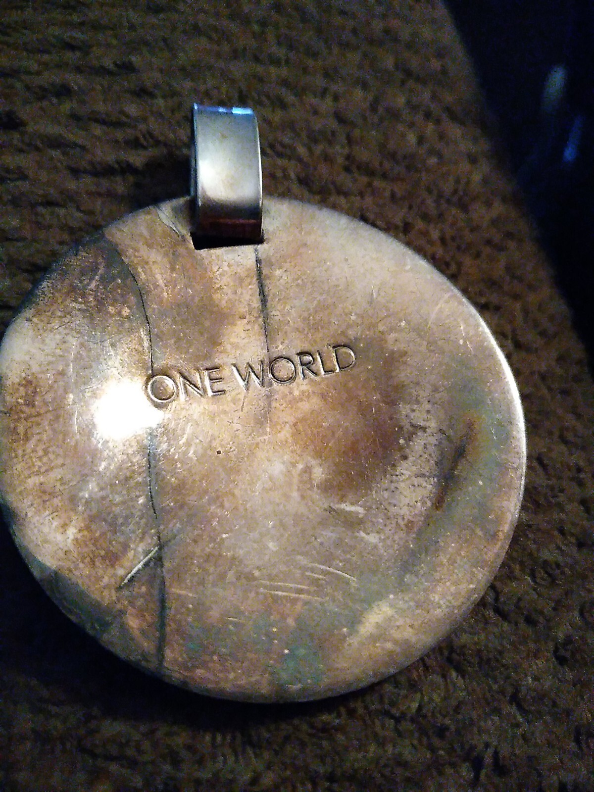 RLM Vintage Modernist One World Bold Convex Disc Pendant Sterling ...