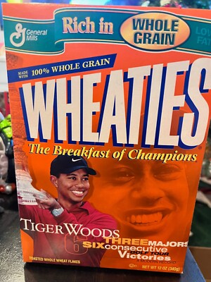 TIGER WOODS Wheaties Cereal Box Sealed Unopened FULL BOX | eBay