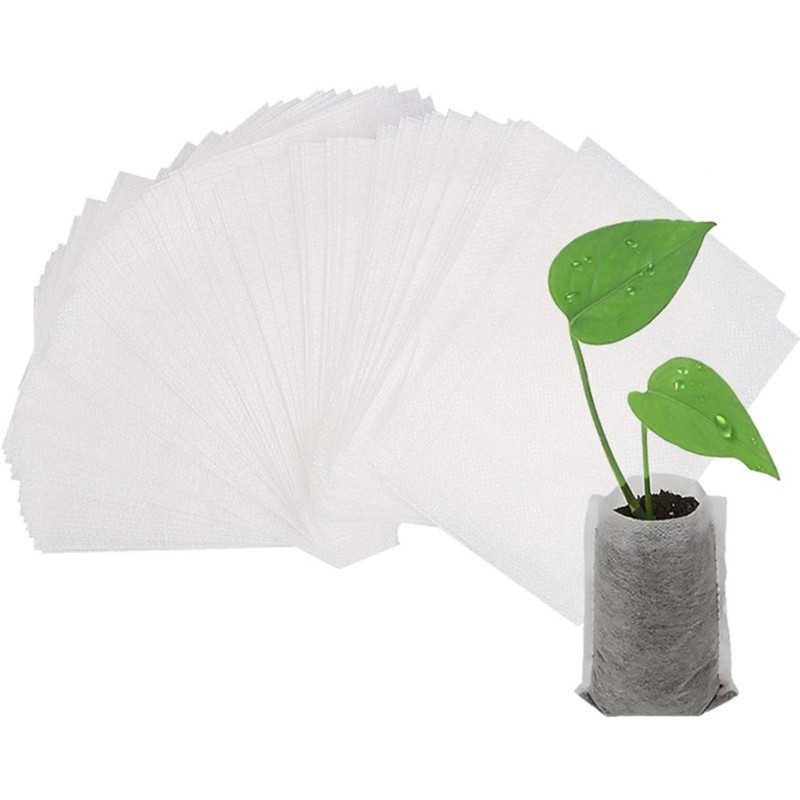 100x Bags Nursery Plant Grow Bags Flower Planting Bag Gardening ...