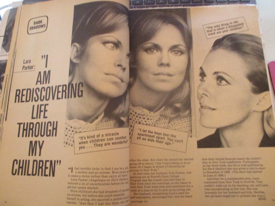 Lara Parker, Dark Shadows, Thayer David - Daytime TV Magazine 1970 | eBay